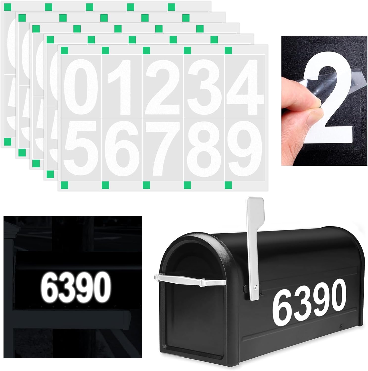 Amazon.com: Reflective Waterproof Mailbox Numbers – Durable Vinyl ...