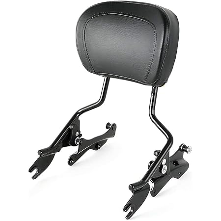 Amazon.com: SLMOTO Gloss Black Upright Sissy Bar Standard Height ...
