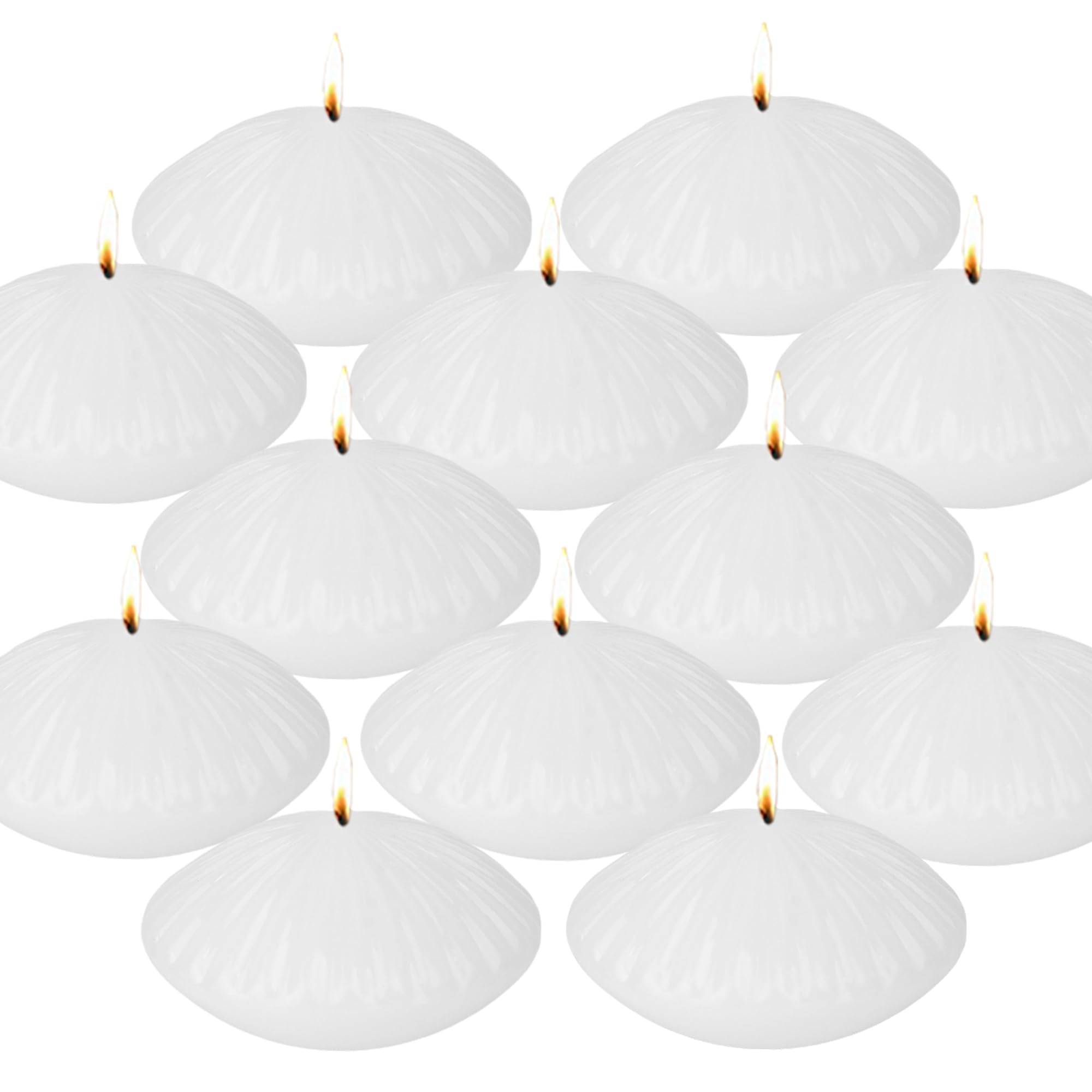 Amazon.com: LPUSA 10 Hour White Floating Candles Large 3"，Unscented ...