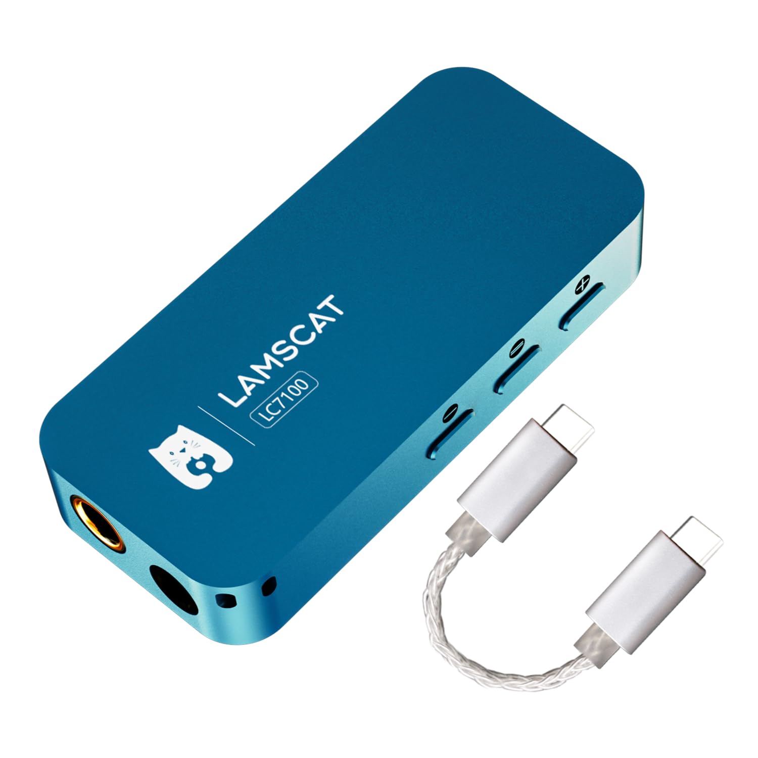 LAMSCAT LC7100 USB-C DAC ポータブルヘッドホンアンプ EQ調音 アプリ個性化 4.4mm/3.5mm 32bit/768kHz ハイレゾ ダブルDAC内蔵CS43198 C Amazon | LAMSCAT LC7100 USB-C ポータブルDACアンプ EQ調音 アプリ