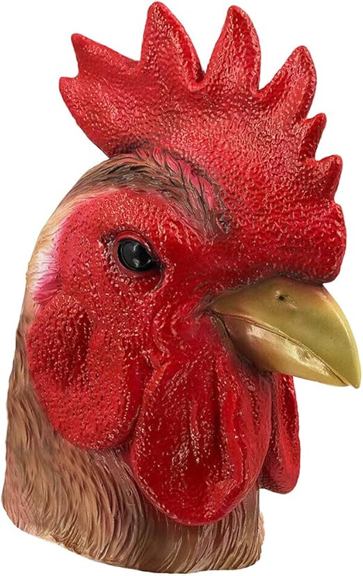 Amazon.com: Realistic Chicken Mask Latex Animal Bird Head Mask Rooster ...