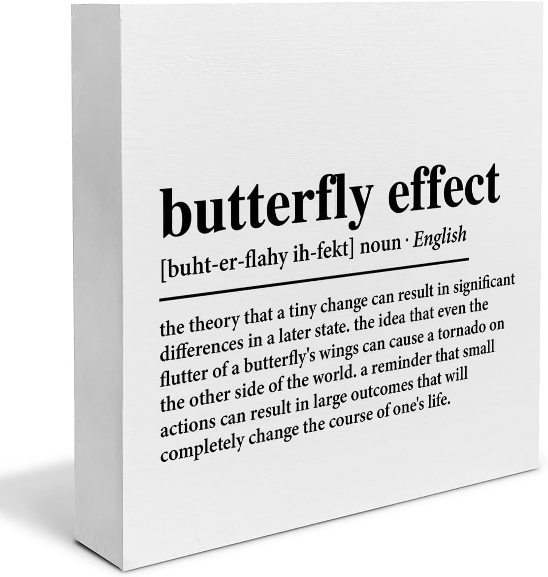 Amazon.com: Country Butterfly Effect Definition Wood Sign Home Living ...