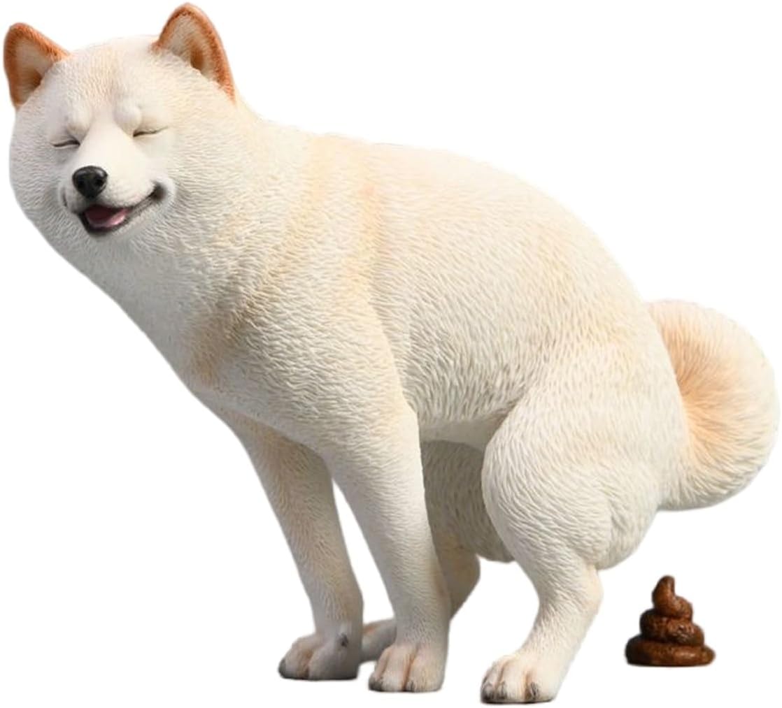 Amazon.com: Shiba Inu Statue of A Pooping Dog, Mini Shiba Inu Figurines ...