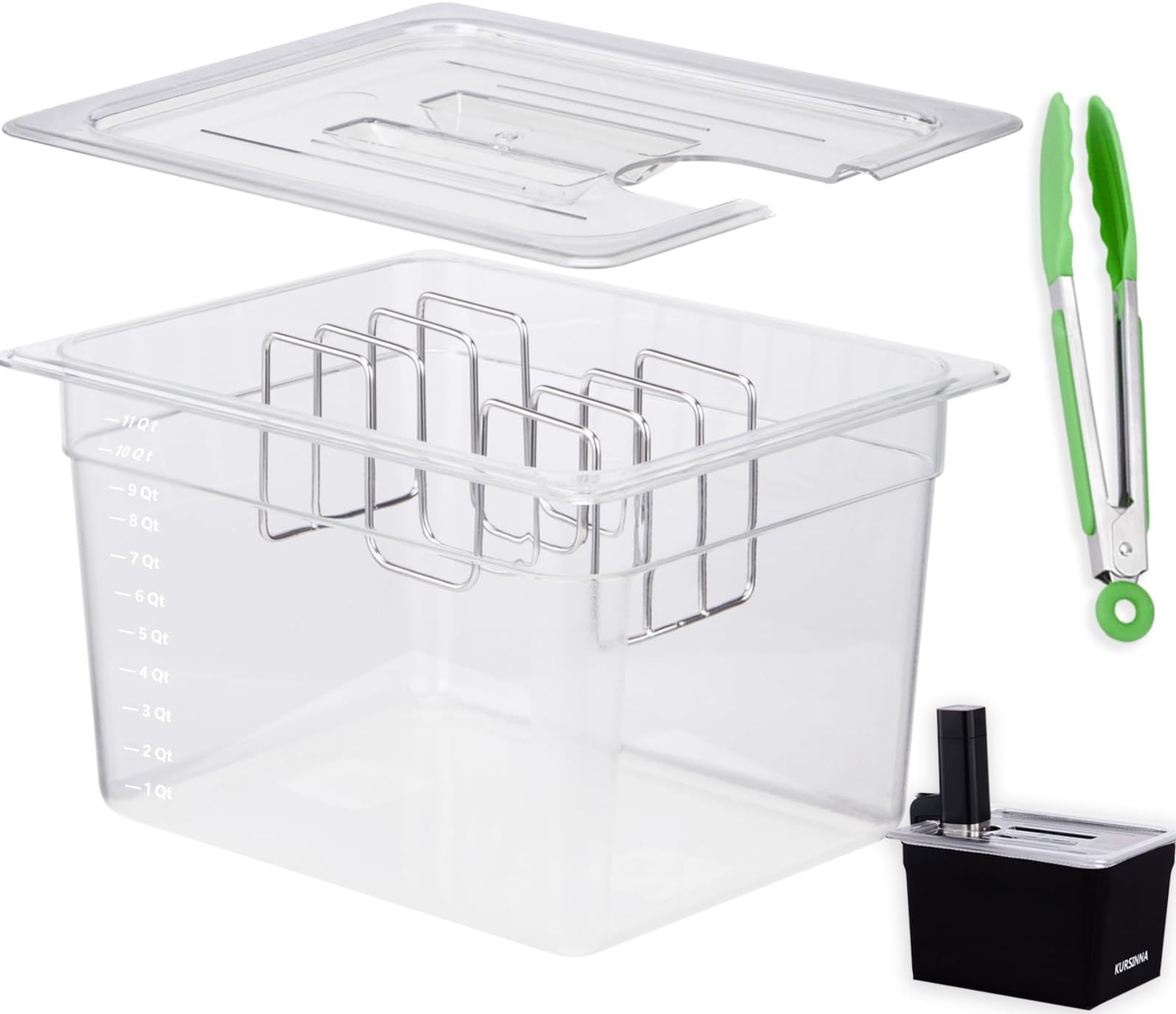 Amazon.com: EVERIE Sous Vide Container with Universal Silicone Lid and ...