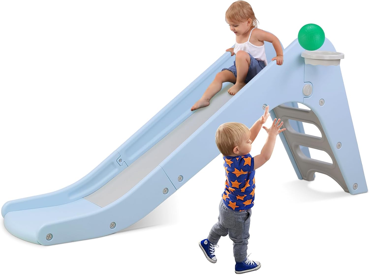 Amazon.com: Arlopu Freestanding Kids Slide, Toddler Slide Climber with ...