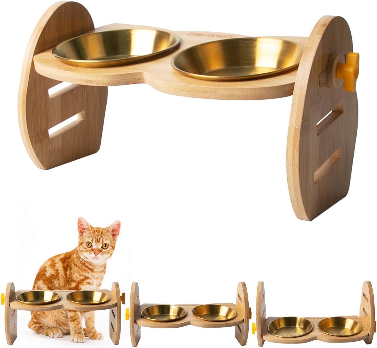 Amazon.com: ZQOZQO Elevated Cat Bowls Stand for Small Cat Dogs, 15 ...