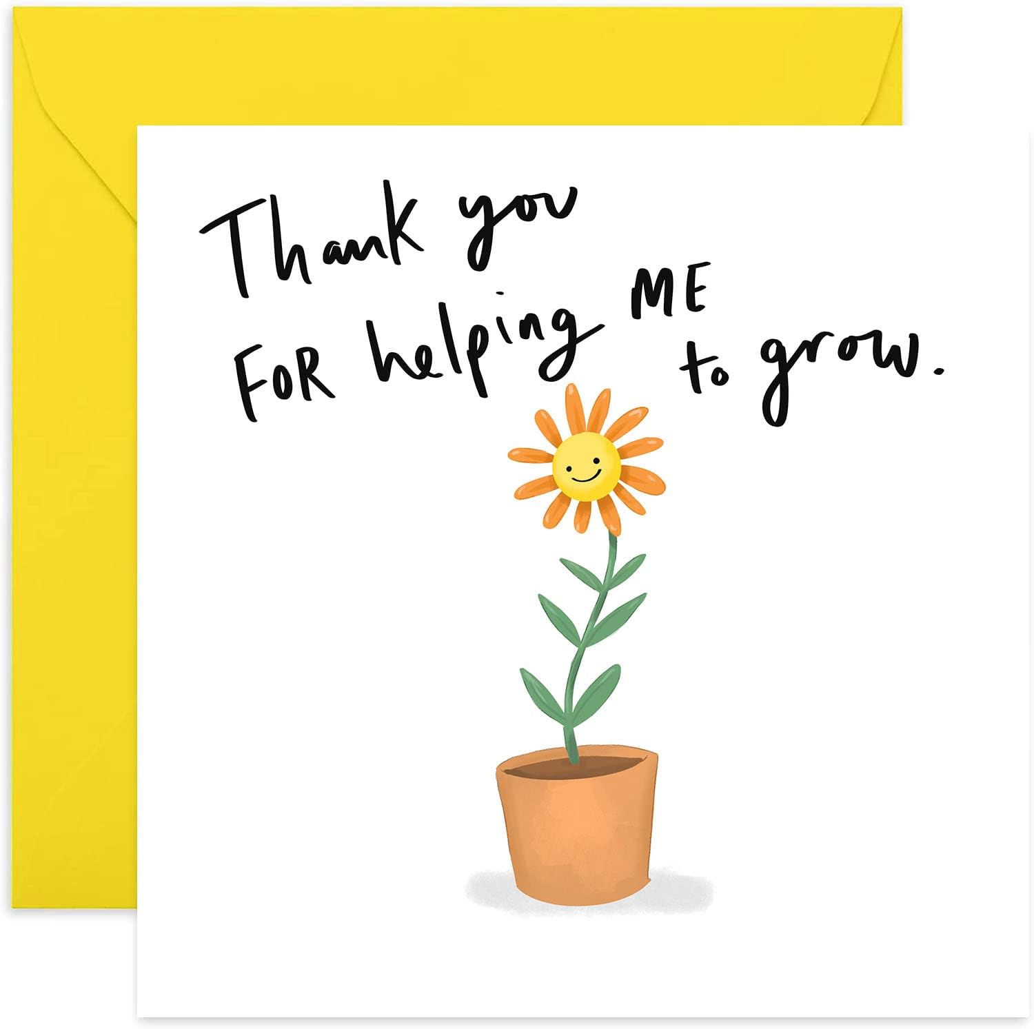 Amazon.com : Old English Co. Thank You Helping Me Grow Plant Card - End ...