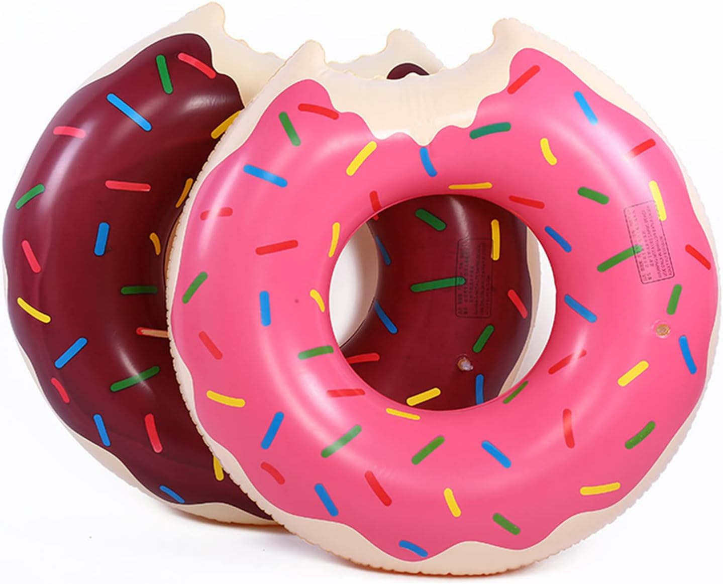 SAHENITEANA Inflatable Swim Rings, 2 Pack Donuts Swim Pool Floats for ...
