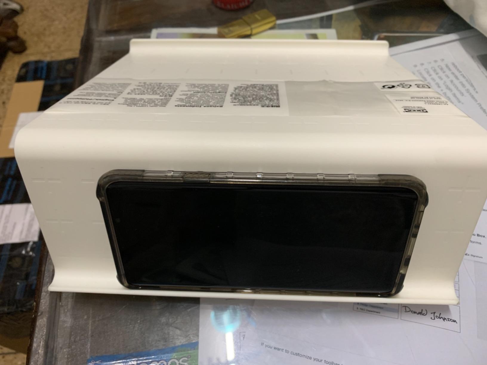 Ikea ISBERGET Tabletop Tablet Stand (25x25 cm, 9 7/8x9 7/8", White ...