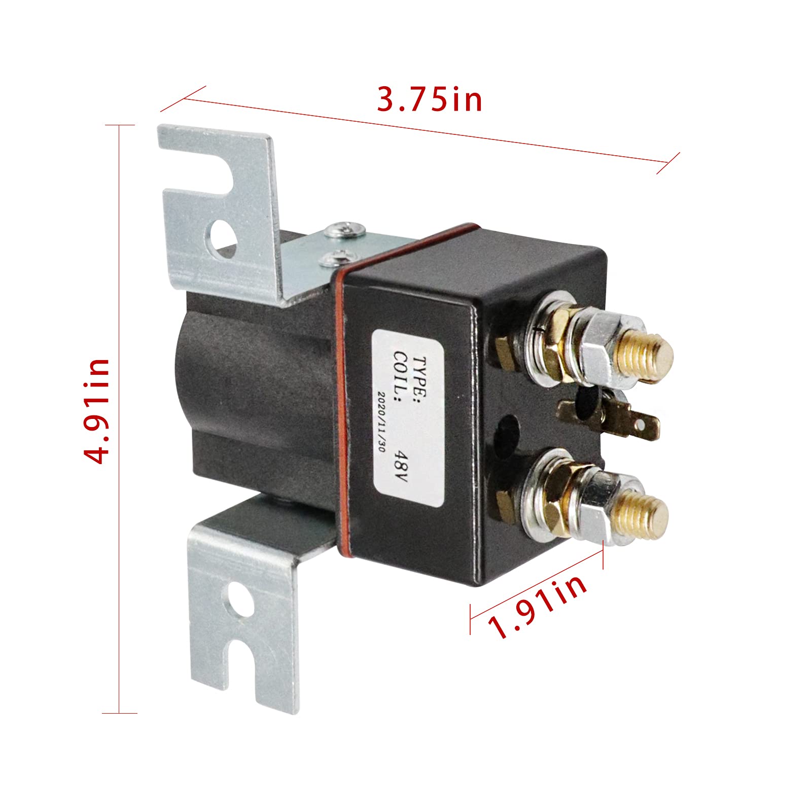 Snapklik.com : Club Car 48V, 4 Terminal Solenoid Coil For 95-Up DS And ...