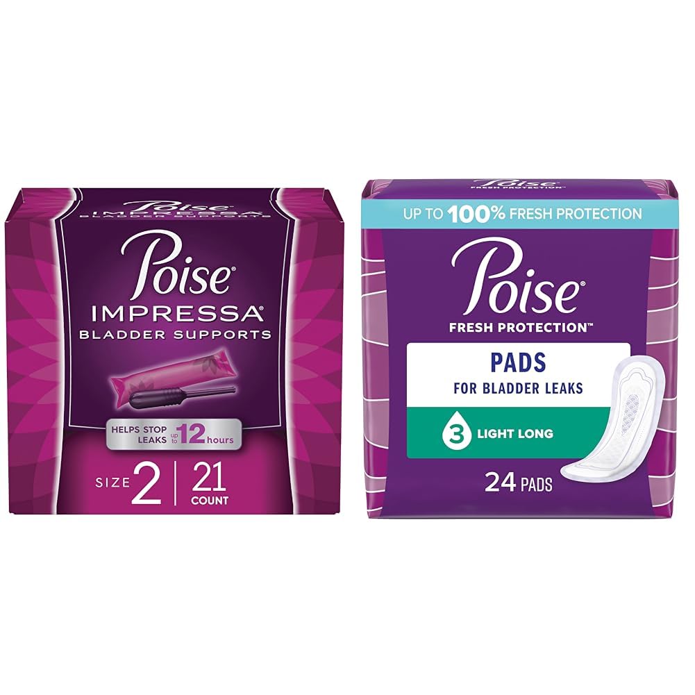 Poise Impressa Incontinence Bladder Supports for Bladder Control, Size ...