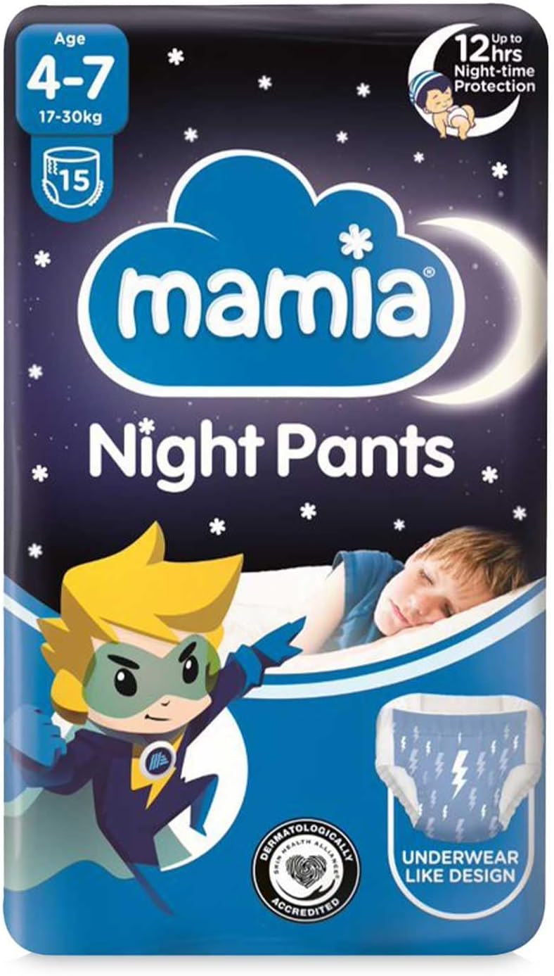 Mamia Night Pants 15 Pack Age 4-7 : Amazon.co.uk: Health & Personal Care