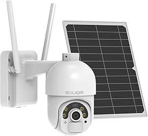 SOLIOM Solar Security Camera Outdoor,WiFi Wireless Battery Powered ...