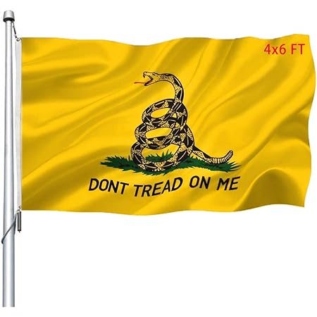 Amazon.com : Jayus Double Sided Gadsden Snake Flag 4x6 Outdoor- 200D 3 ...