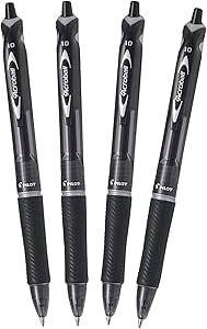 Pilot Acroball Retractable Ballpoint - Black (Pack of 4) FLW538943 ...