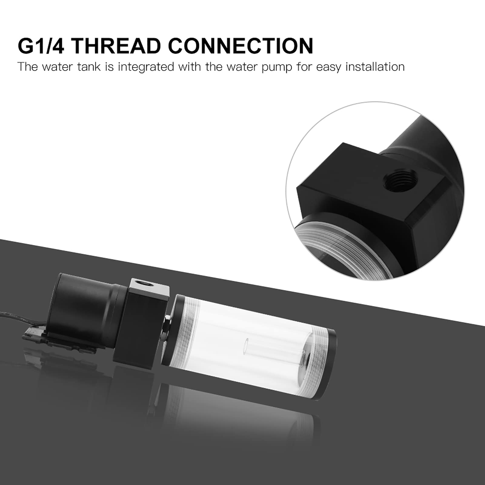 19W 12v CPU Water Cooling Pumpe Reservoir DIY Combo, 800L/H Water Pump ...