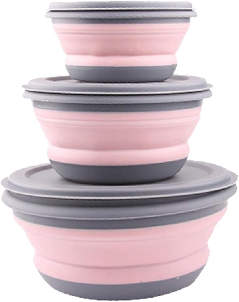 Amazon.com: luckycyc Folding Bowl Set, 3pcs Portable Silicone ...