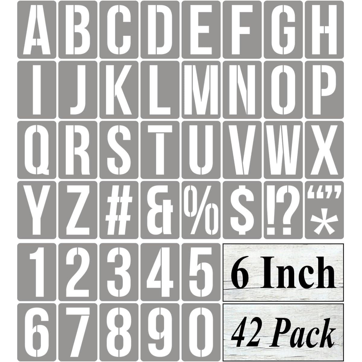 Amazon.com : 6 Inch Alphabet Letter Stencils for Painting - 42 Pack ...