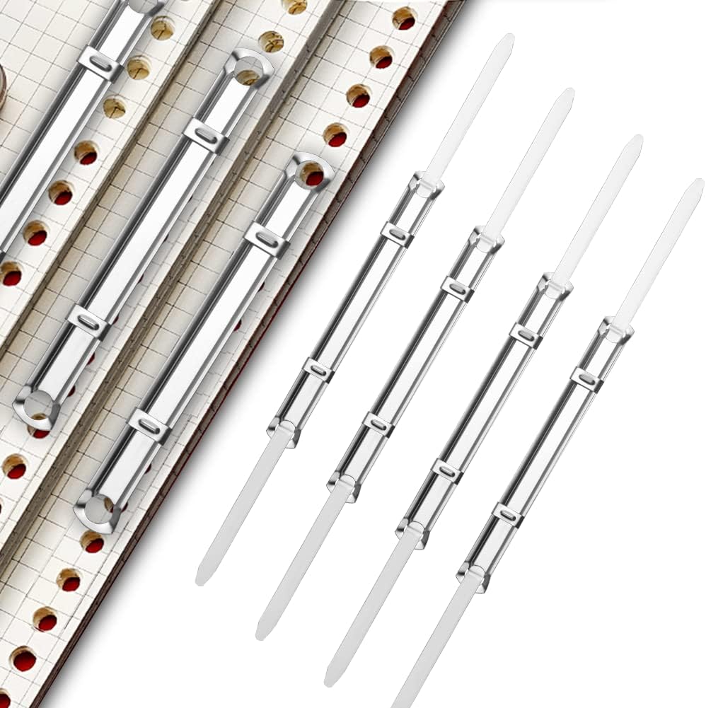 50 Packs File Strip Fasteners, 80mm Acco Paper Fastener Stainless Steel ...