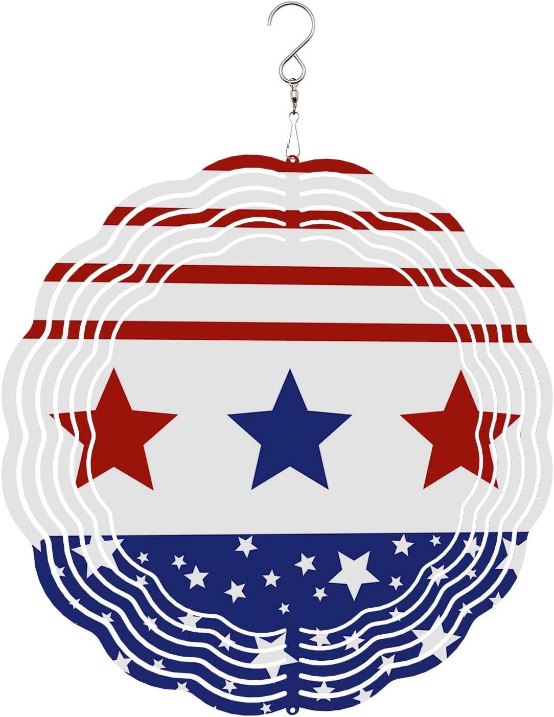 Amazon.com : Red Blue Stars Wind Spinners for Yard and Garden Decor ...