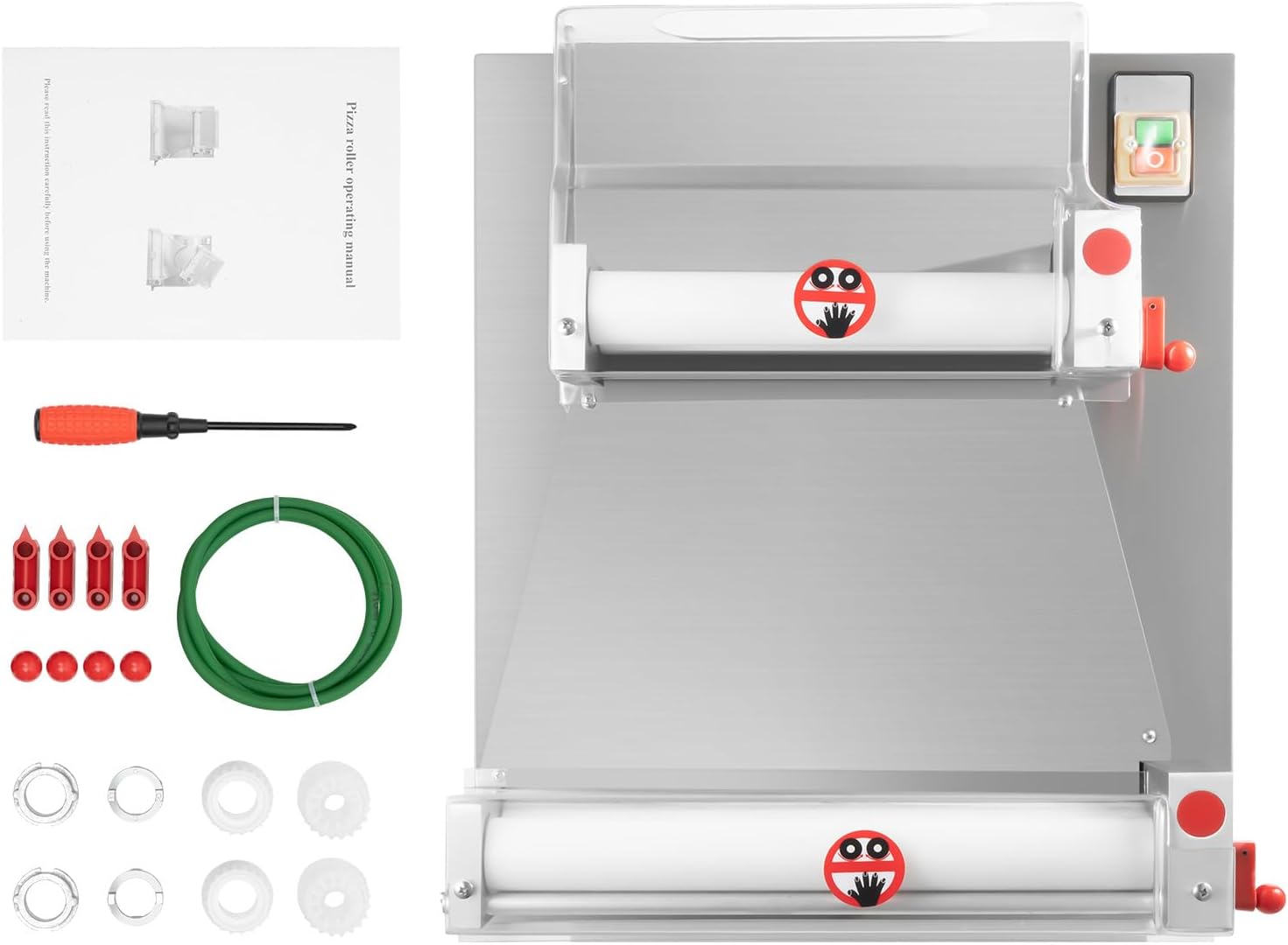 Amazon.com: PIAOCAIYIN Commercial Pizza Dough Roller Sheeter, 110V 370W ...