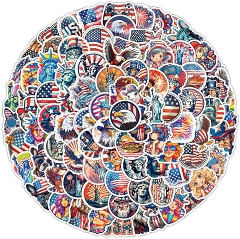 Amazon.com: 100 Pcs American Stickers Patriotic Stickers Pack for Kids ...