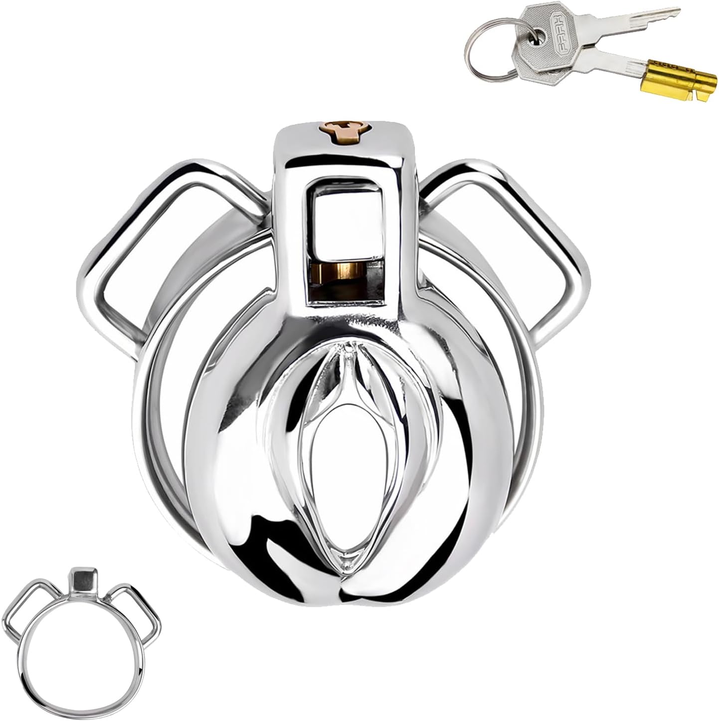 Sissy Chastity Device Lock Stainless Steel Chastity Lock Simulated ...