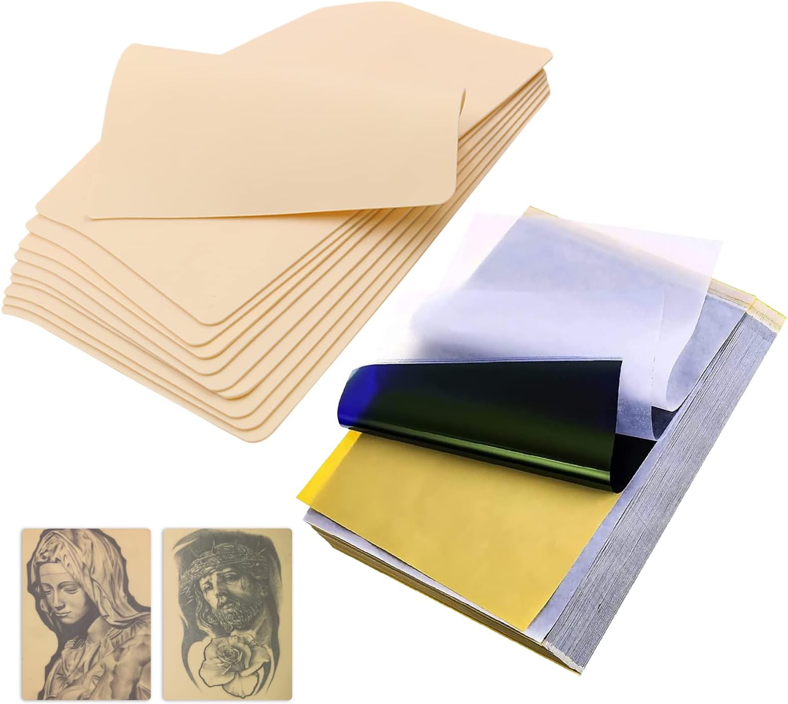 Amazon.com : Tattoo Practice Skins with Transfer Paper - 35Pcs Tattoo ...
