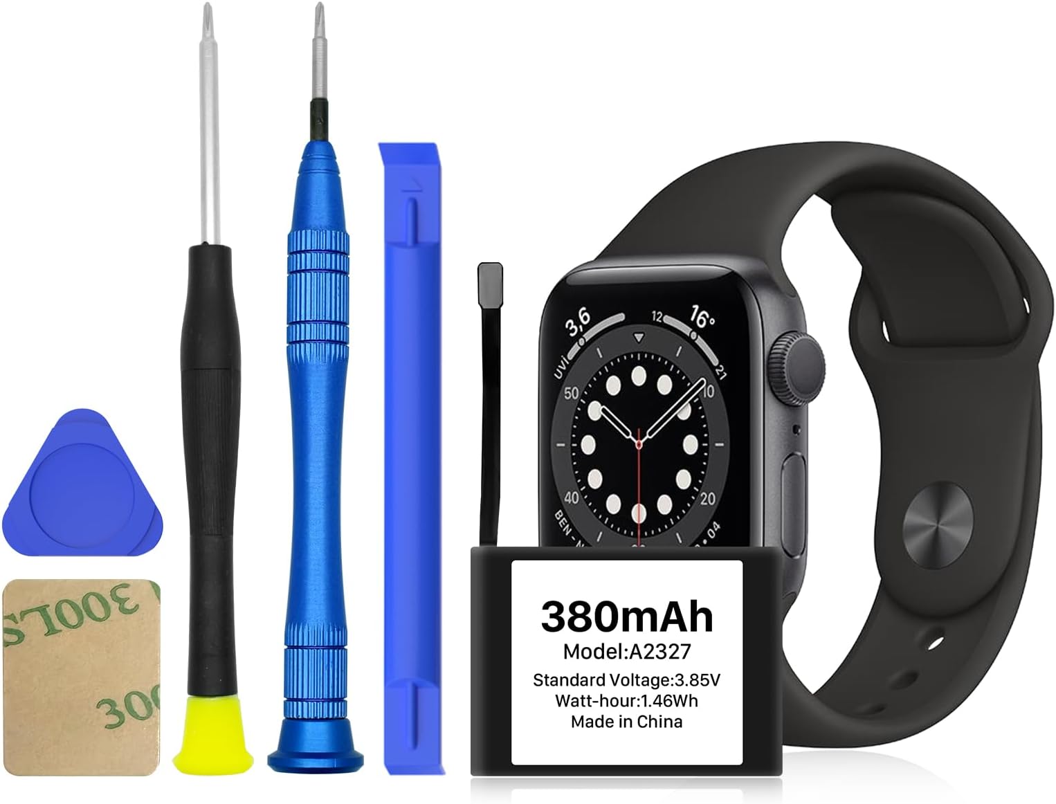 Amazon.com: Battery for Watch Series 6, (380mAh 2025 New Upgraded ...