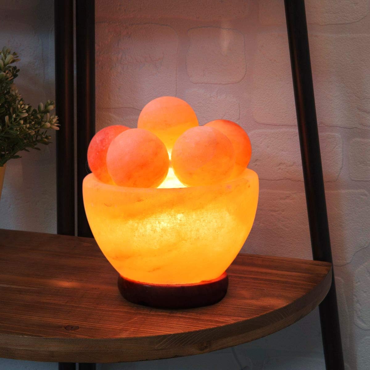Amazon.com: NatureBoost Himalayan Salt Lamp, Handcrafted Bowl with 6 ...