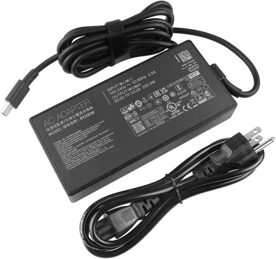 Amazon.com: 20V 10A 200W Laptop Charger for Asus ROG Zephyrus G16 gu605 ...