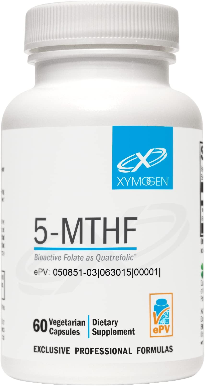 Amazon.com: XYMOGEN 5 MTHF - 3,400 mcg DFE Bioactive Folate Supplement ...