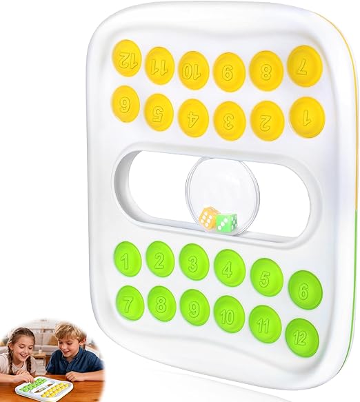 Amazon.com: BUSOHA Pop Math Dice Game - 2 Player Portable Math Board ...