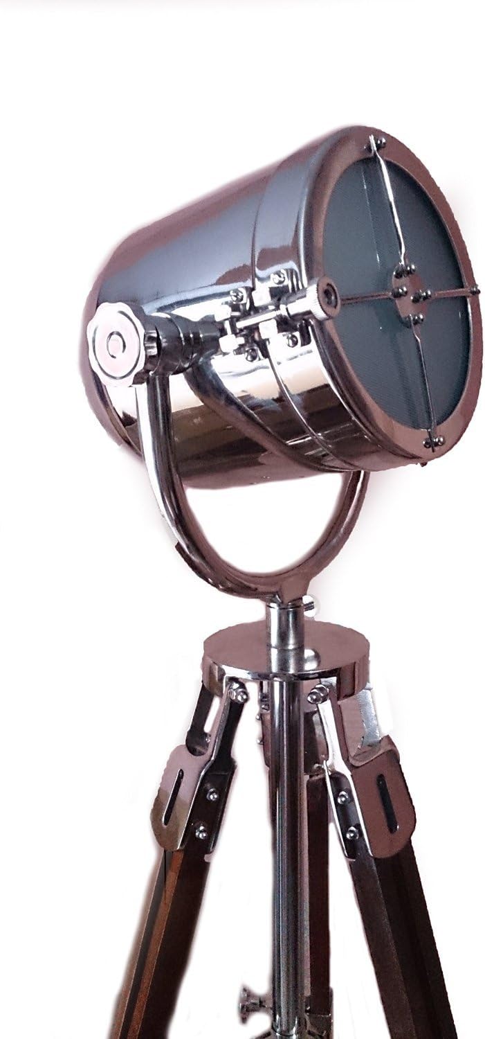 Authentic Searchlight Telescope Tripod Floor Lamp Hollywood Gift Chrome ...