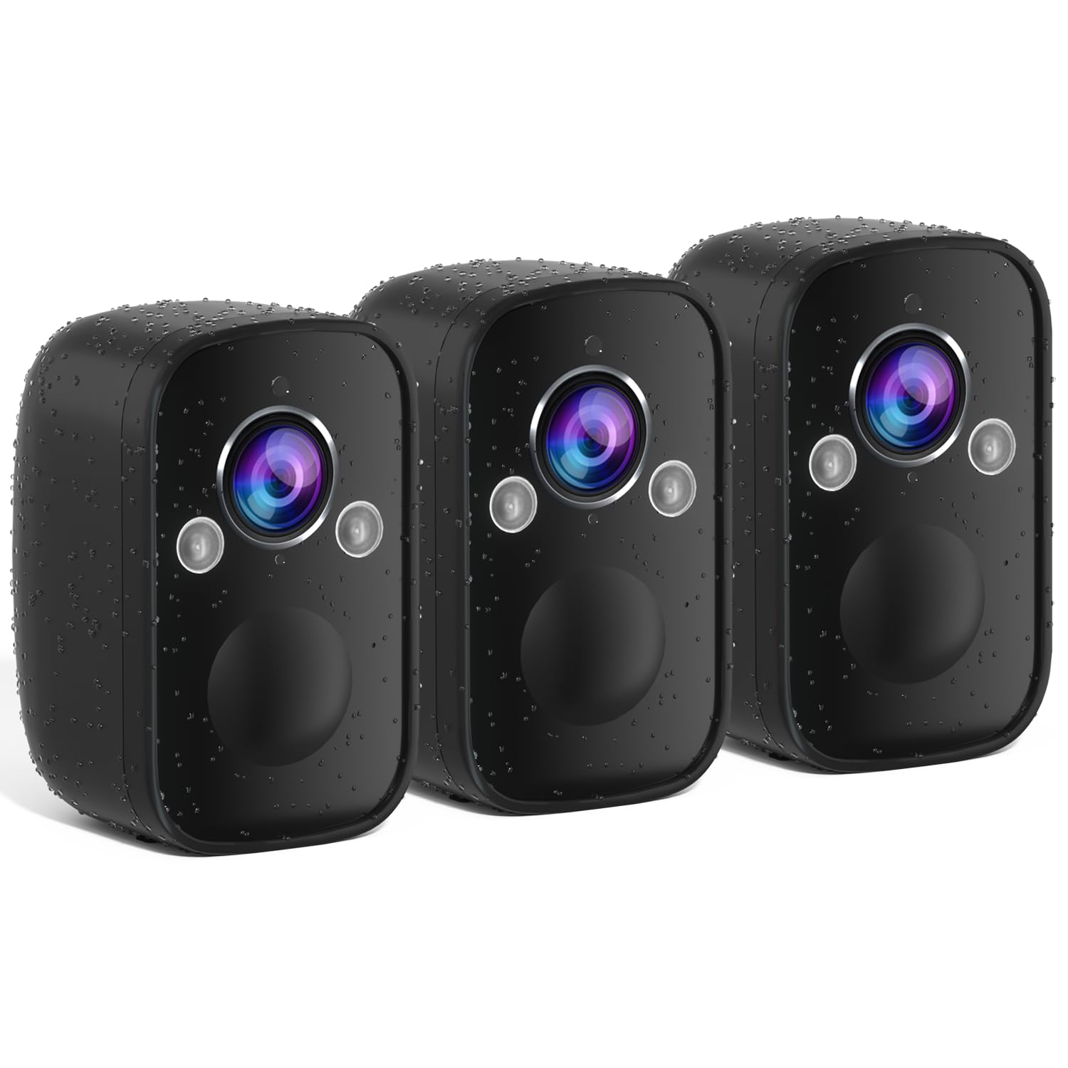 Amazon.com : Rraycom 5MP Security Cameras Wireless Outdoor, 3PC Battery ...