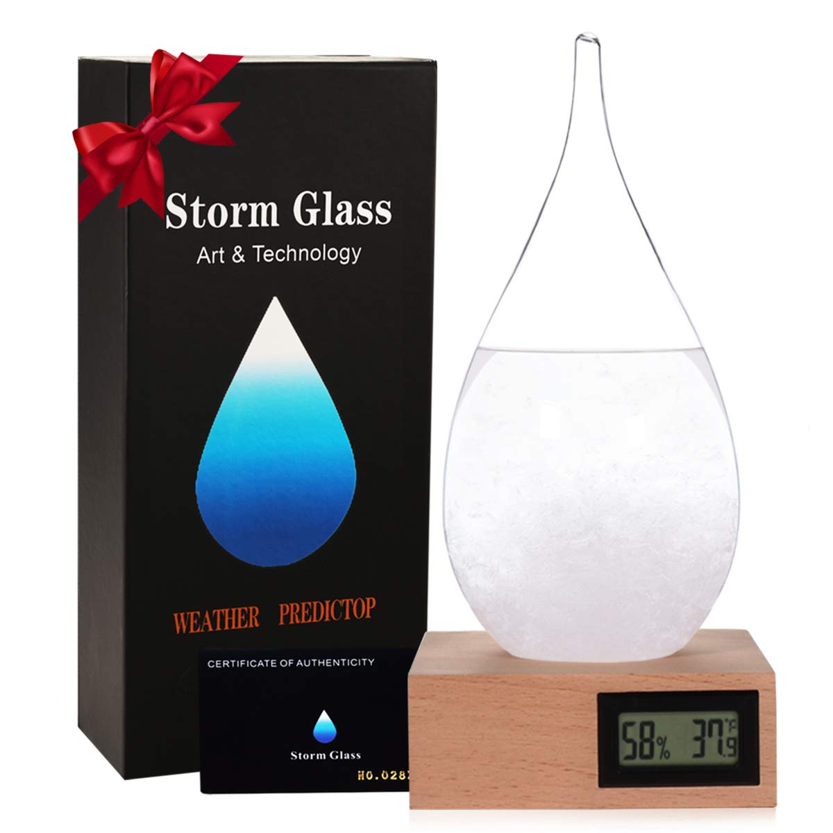 Amazon.com: Storm Glass Weather Predictor Christmas Gifts Snow Globe ...