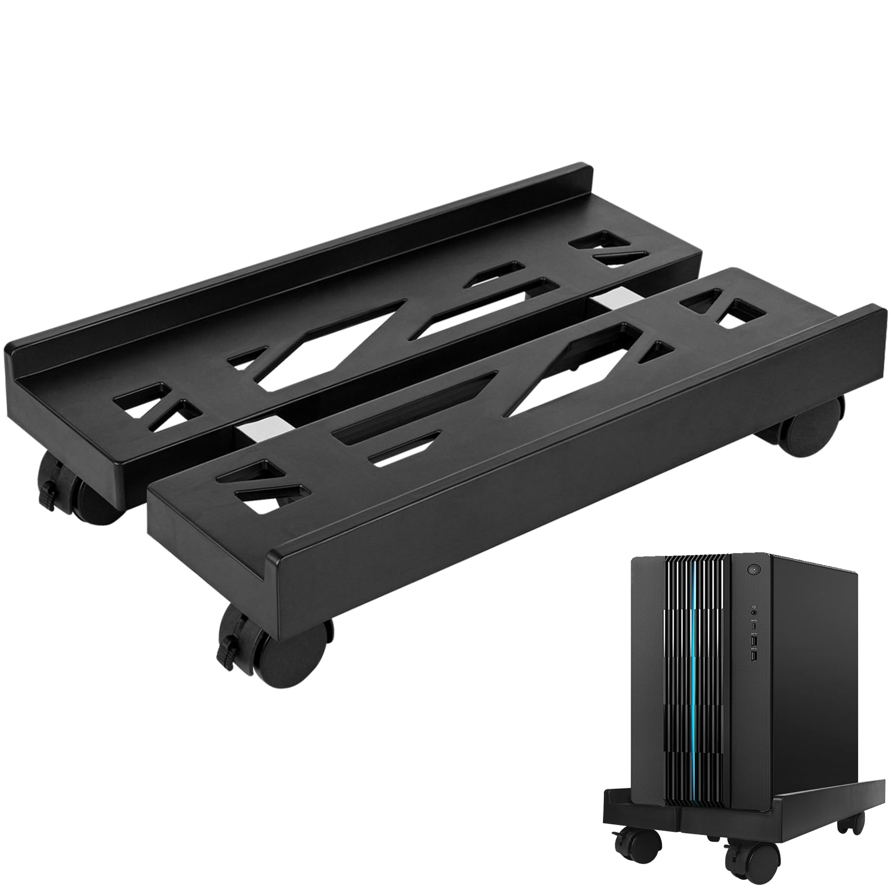 Amazon.com: Tottist Adjustable Mobile CPU Stand, Heavy-Duty Desktop ...