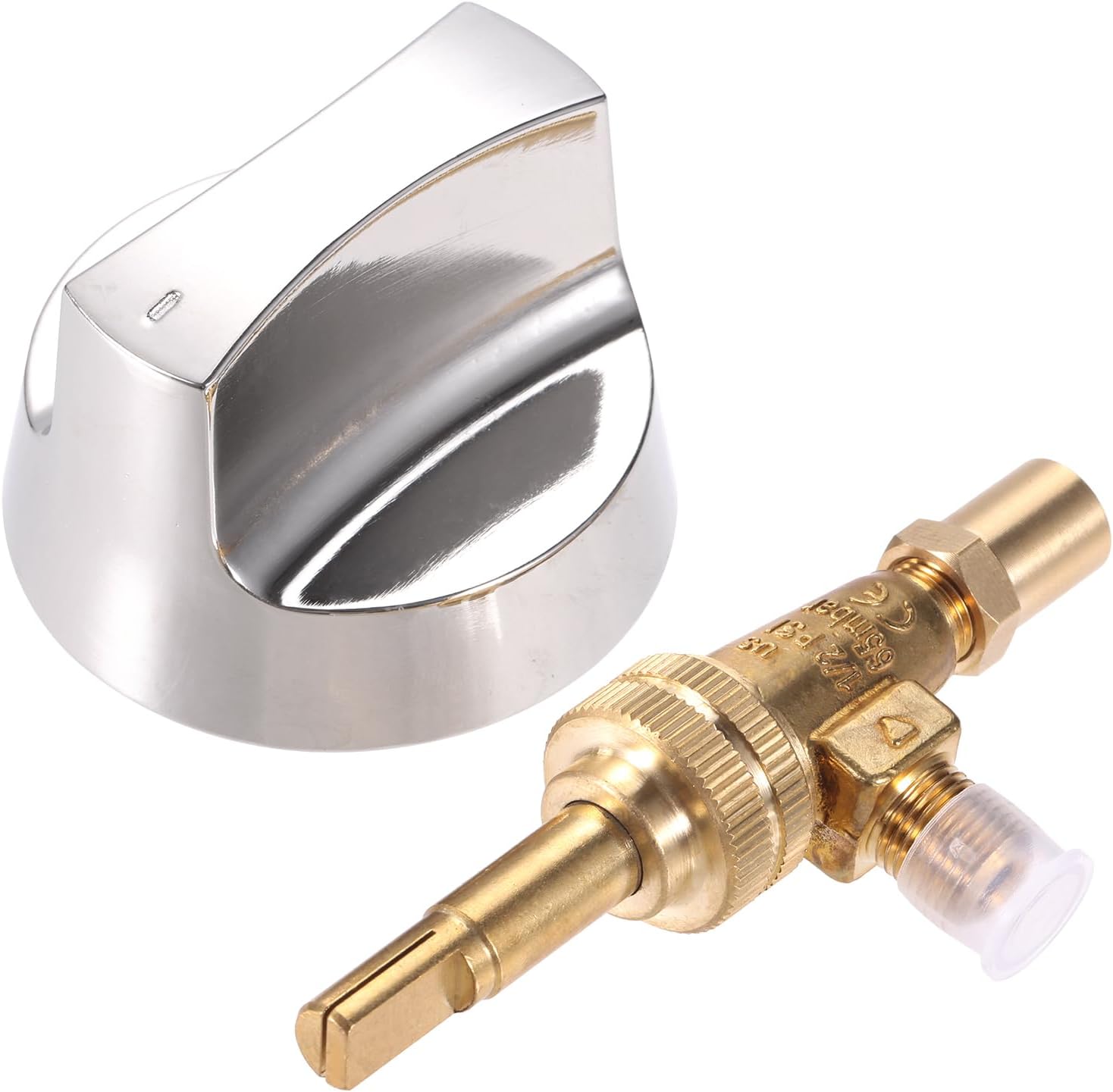 Propane Natural Brass Gas Control Valve 0.047" Orfice with Chromed ...