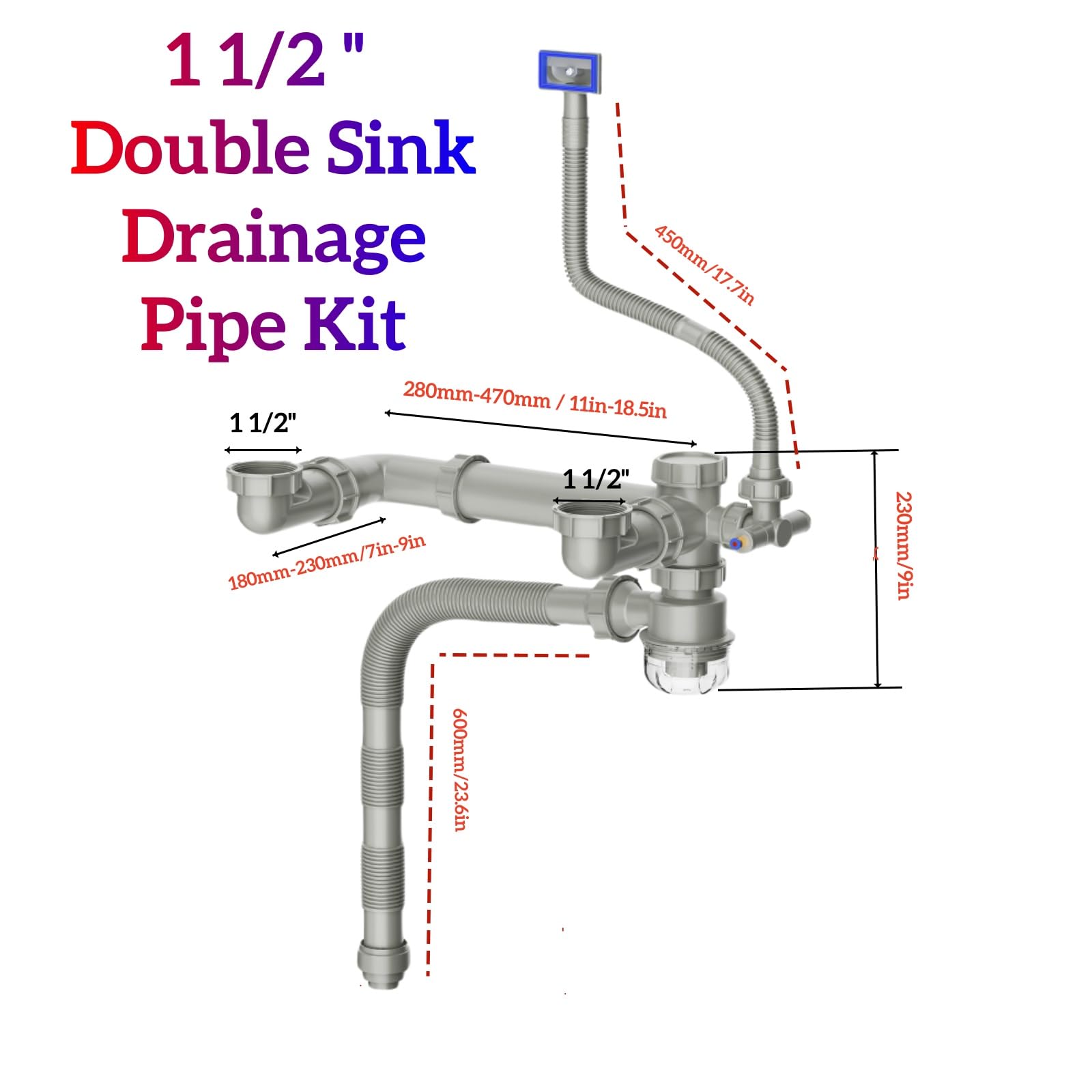 Double Kitchen Sink Plumbing Diagram Buy The Mizzo Double Plumbing