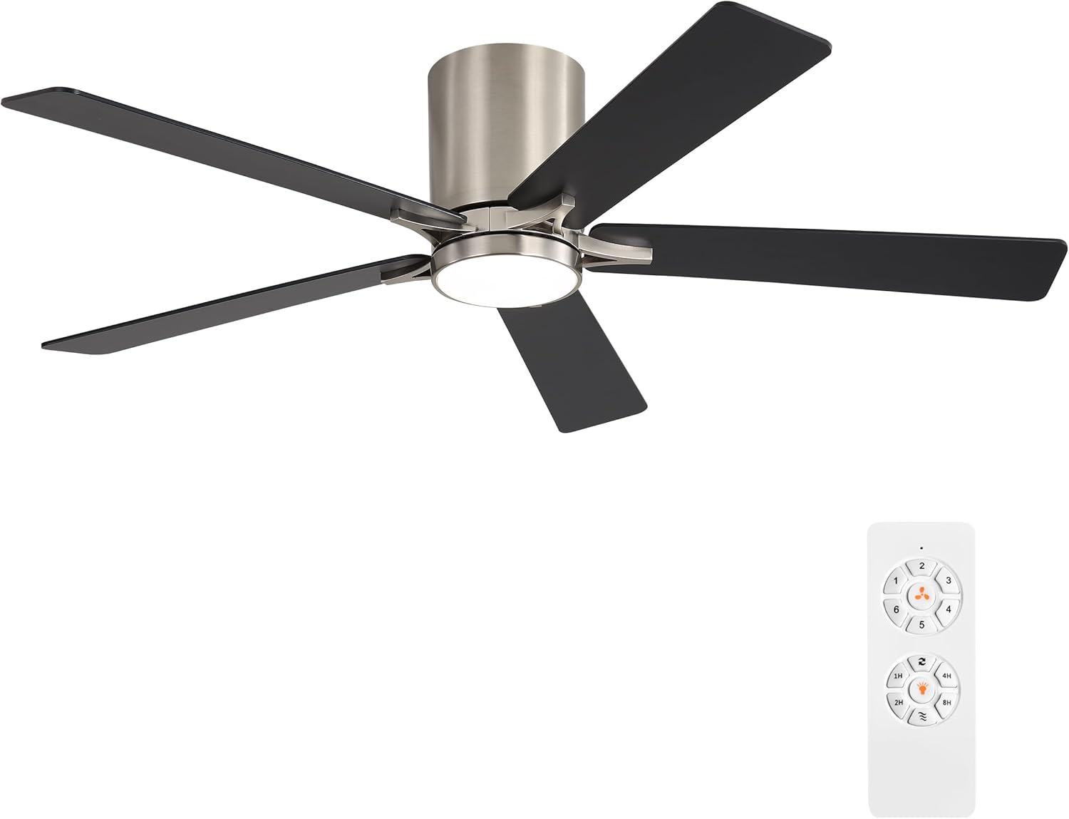 Amazon.com: WINGBO 48" DC Flush Mount Ceiling Fan with Lights, 6-Speed ...