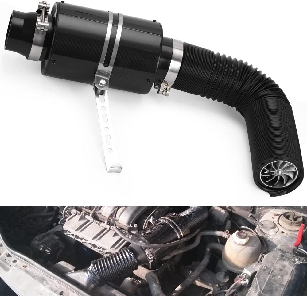 Amazon.com: MASO Cold Air Filter Feed Carbon Fiber Cold Air Intake ...
