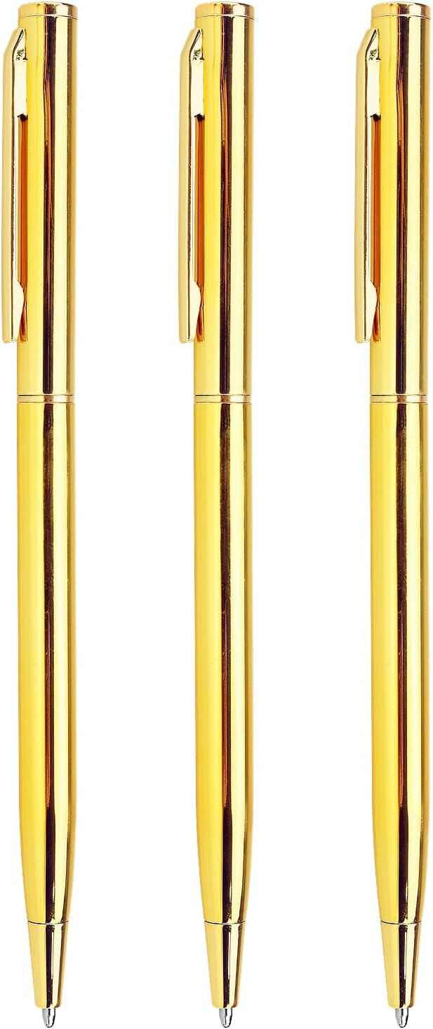 Amazon.com : Giantree Slim Metallic Ballpoint Pens, 8Pcs 1.0mm Black ...