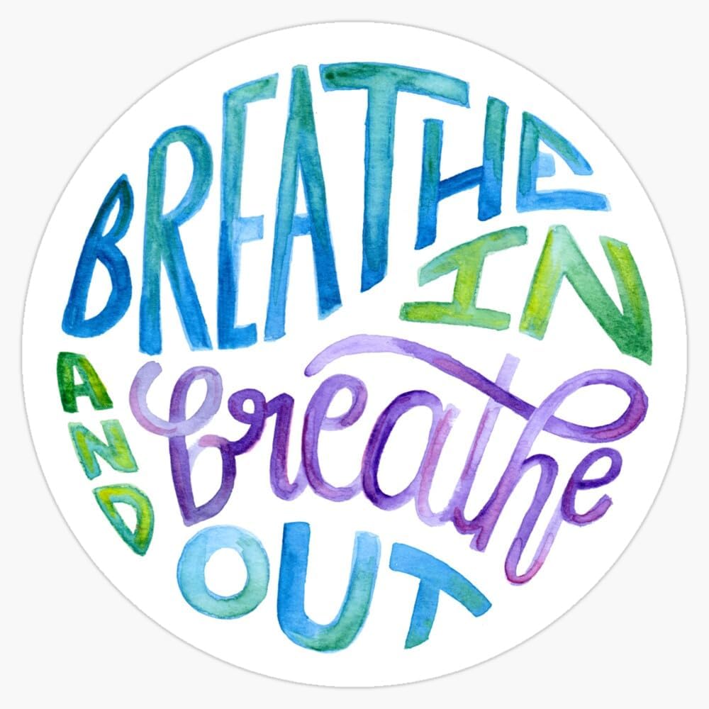 Amazon.com - Breathe in and Breathe Out Sticker Vinyl Waterproof ...