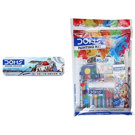 DOMS Poster Colour 14 Shades & DOMS Painting Kit : Amazon.in: Home ...