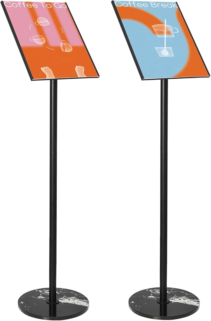 Amazon.com: PICNICNI Sign Holder Stand 2 Pack, Floor Sign Stand ...