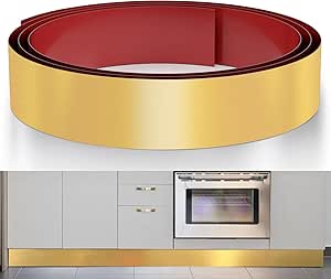 Sanbege Stainless Steel Toe Kick Cover, 4" x 102" Baseboard Plate, Self ...