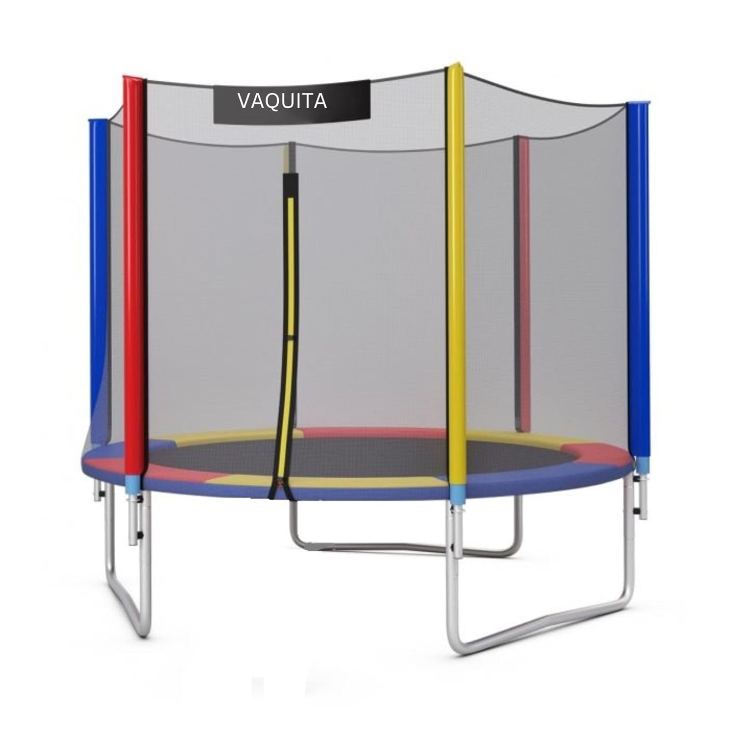 VAQUITA Jumping Trampoline with Safety Enclosure Net, Poles, Safety Pad ...