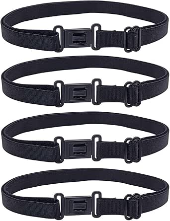 Amazon.com: VASANA 10PCS Black Adjustable Bow Tie Straps Elastic Bow ...