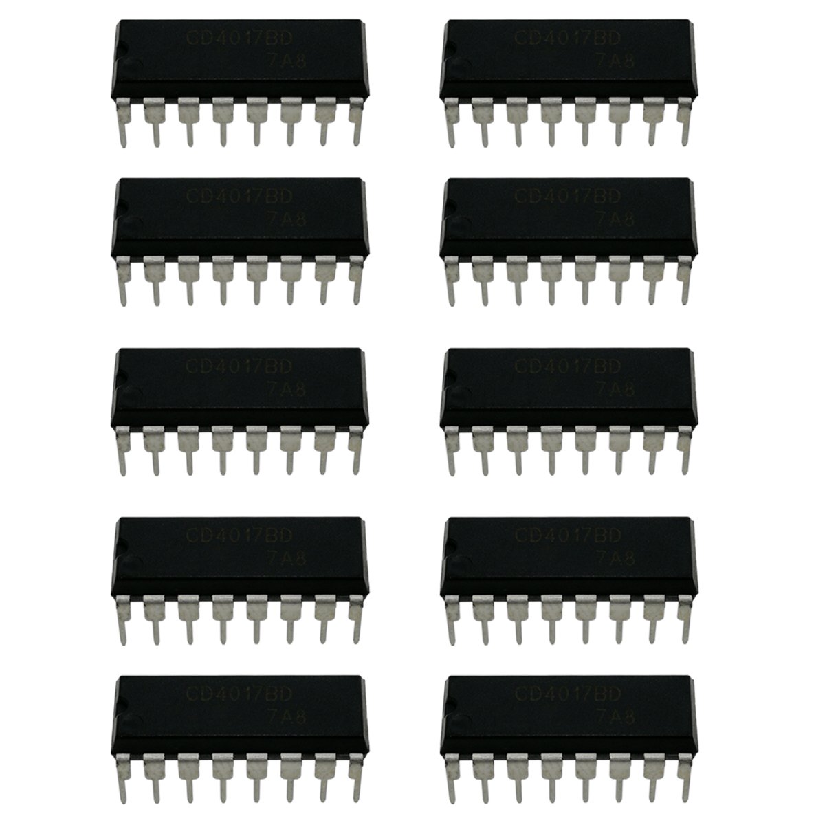 Texas Instruments CD4017 CD4017BE CMOS Decade Counter with 10 Decoded ...
