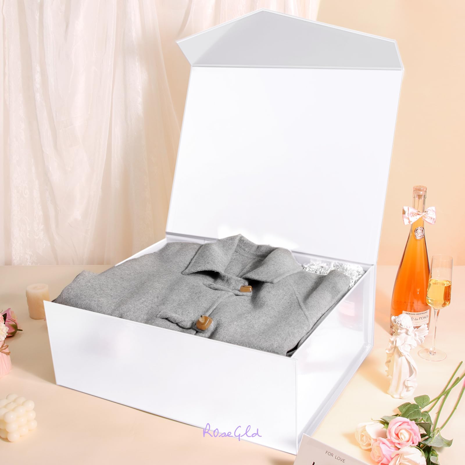 Snapklik.com : ROSEGLD Extra Large Gift Box 20x16x7.2 Inches, Giant ...